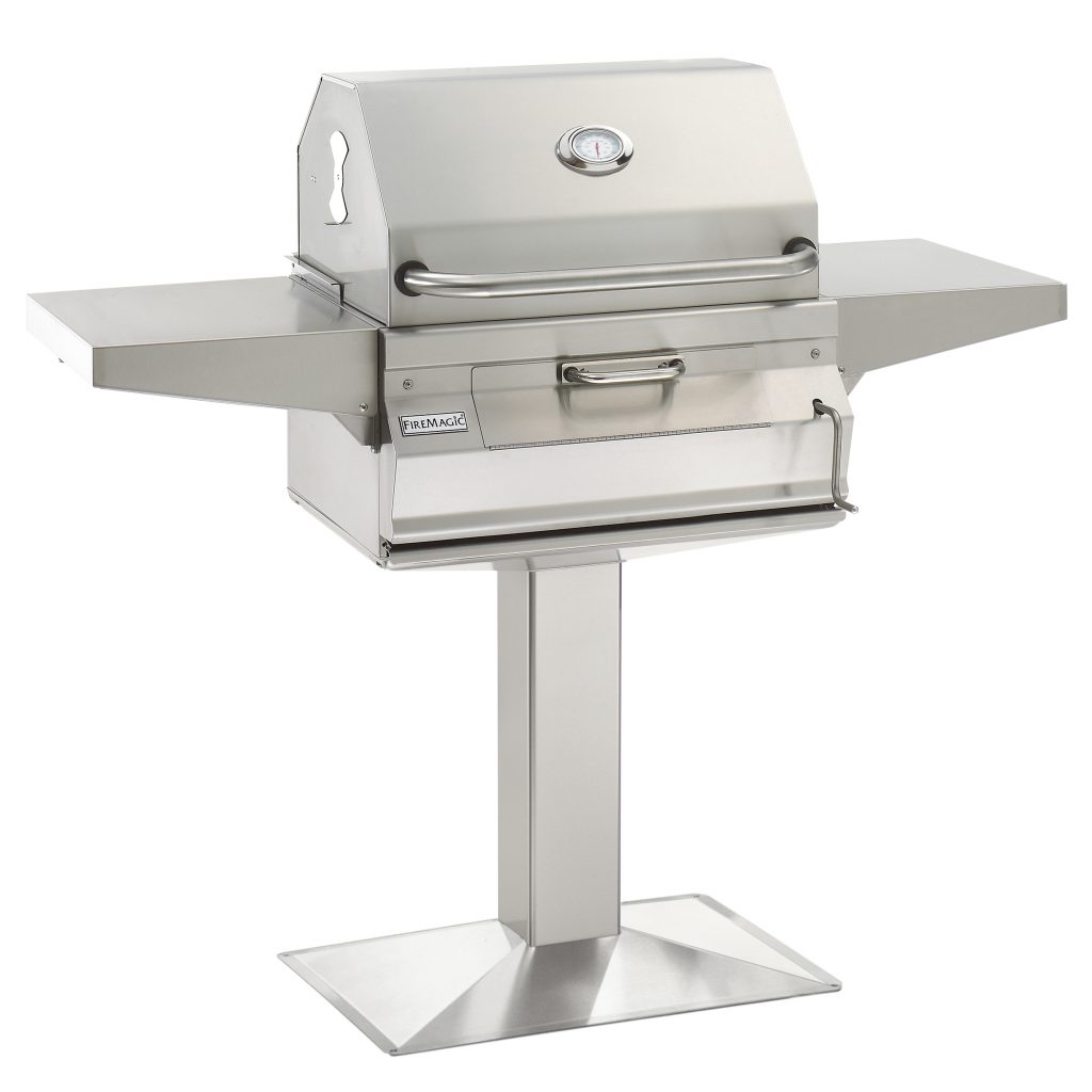 Charcoal Patio Post Mount Grill - Fire Magic Grills